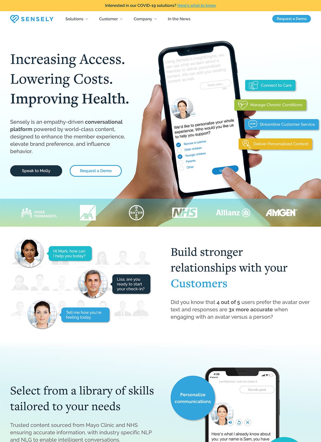 Sensely Custom WordPress Development - Kristin Falkner
